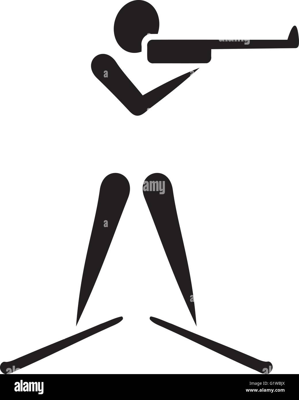 Biathlon Shooter Pictogram Stock Vector Image & Art - Alamy