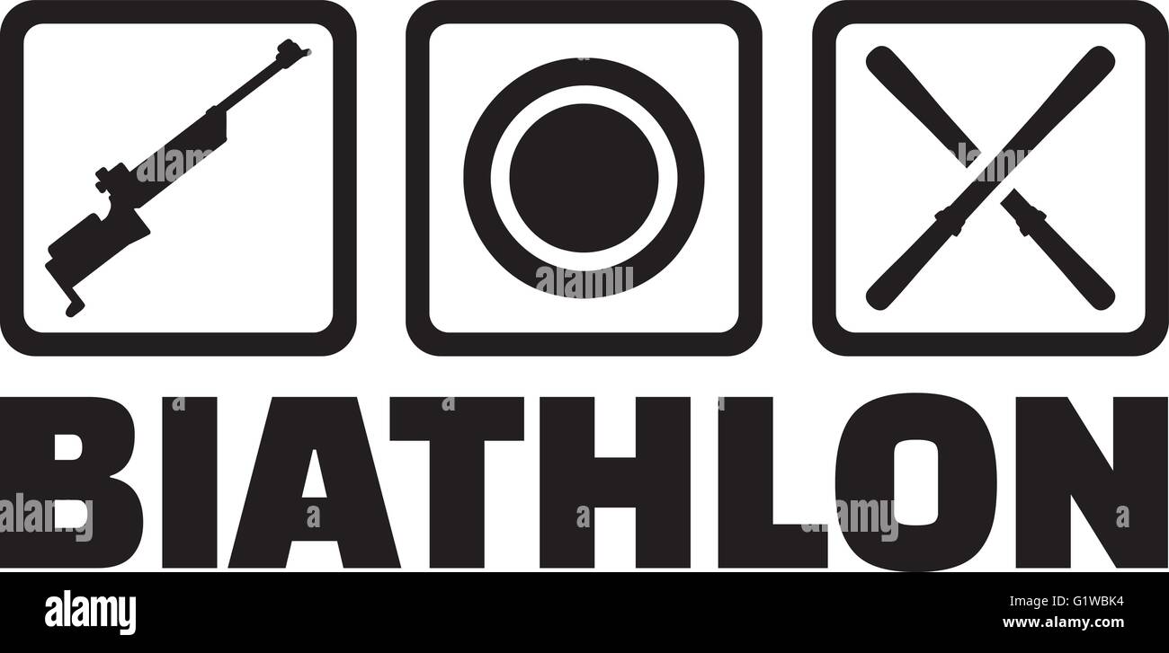 Biathlon Symbol Icon Stock Vector Image & Art - Alamy
