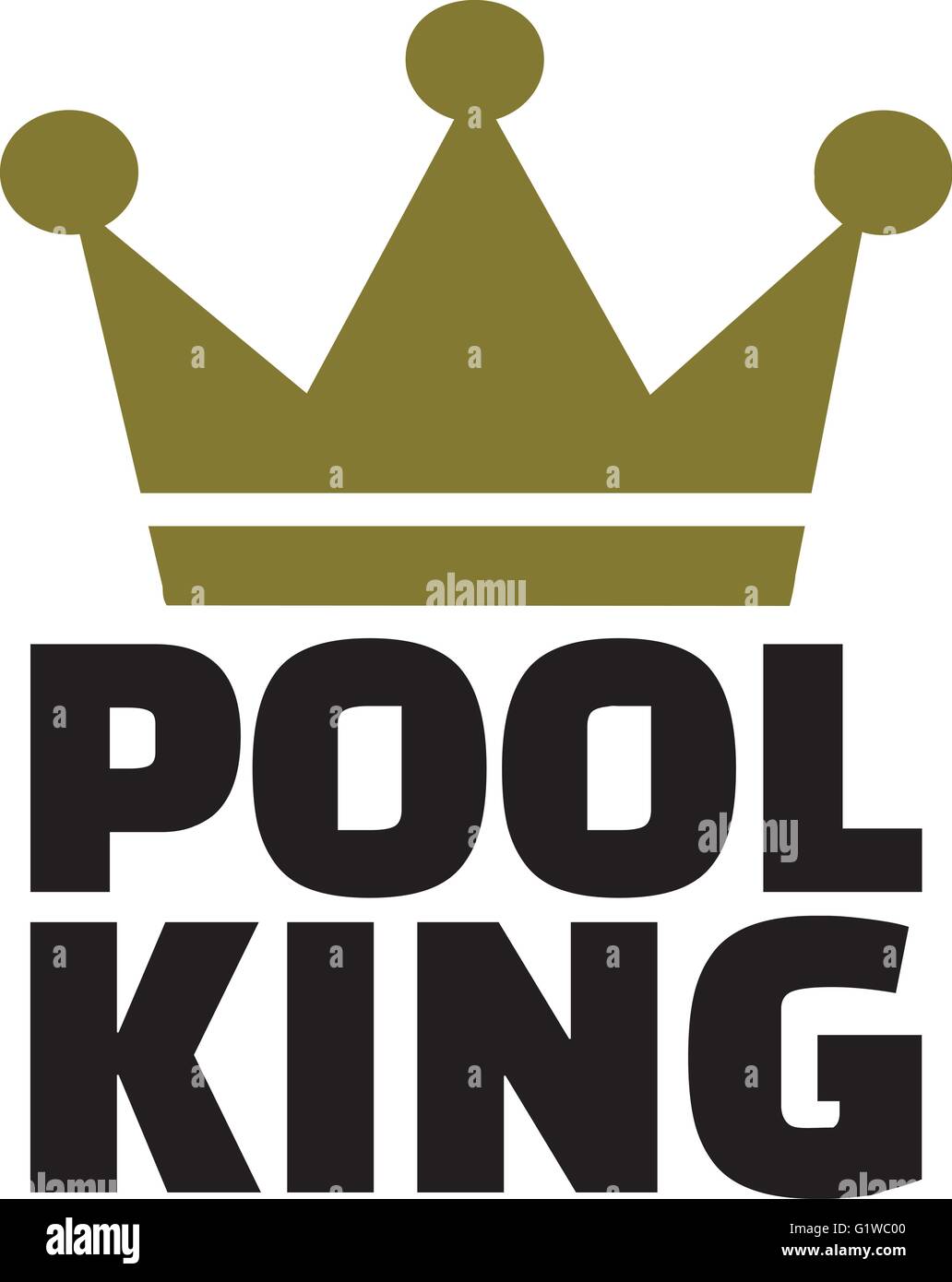 Pool king with crown Stock Vector Image & Art - Alamy