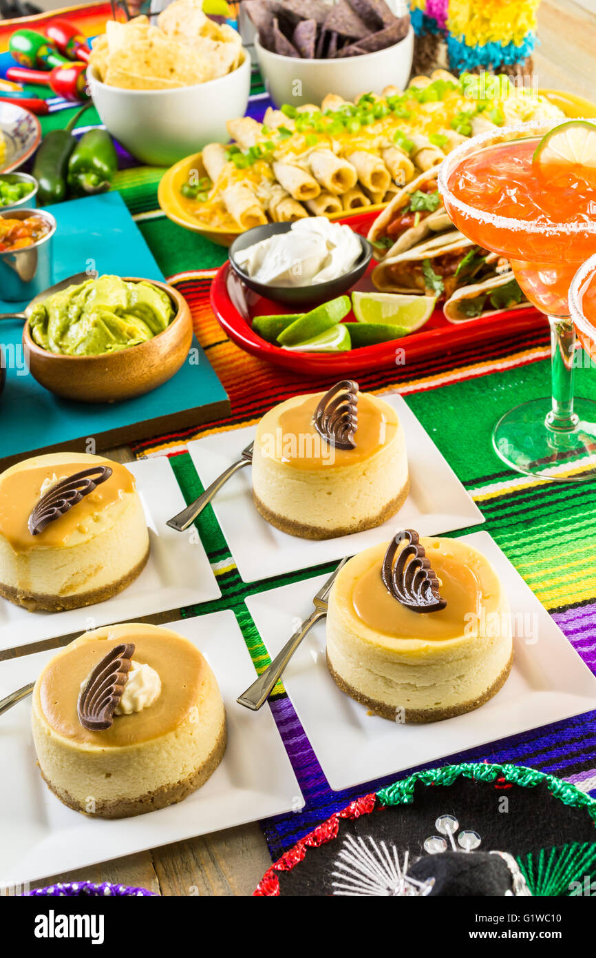 Fiesta party buffet table with dulce de lecheand other traditional ...