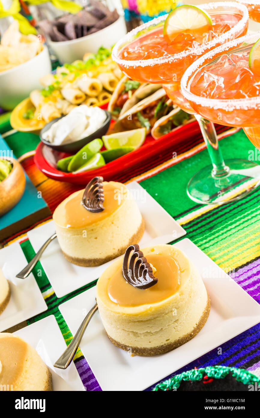 Fiesta party buffet table with dulce de lecheand other traditional ...