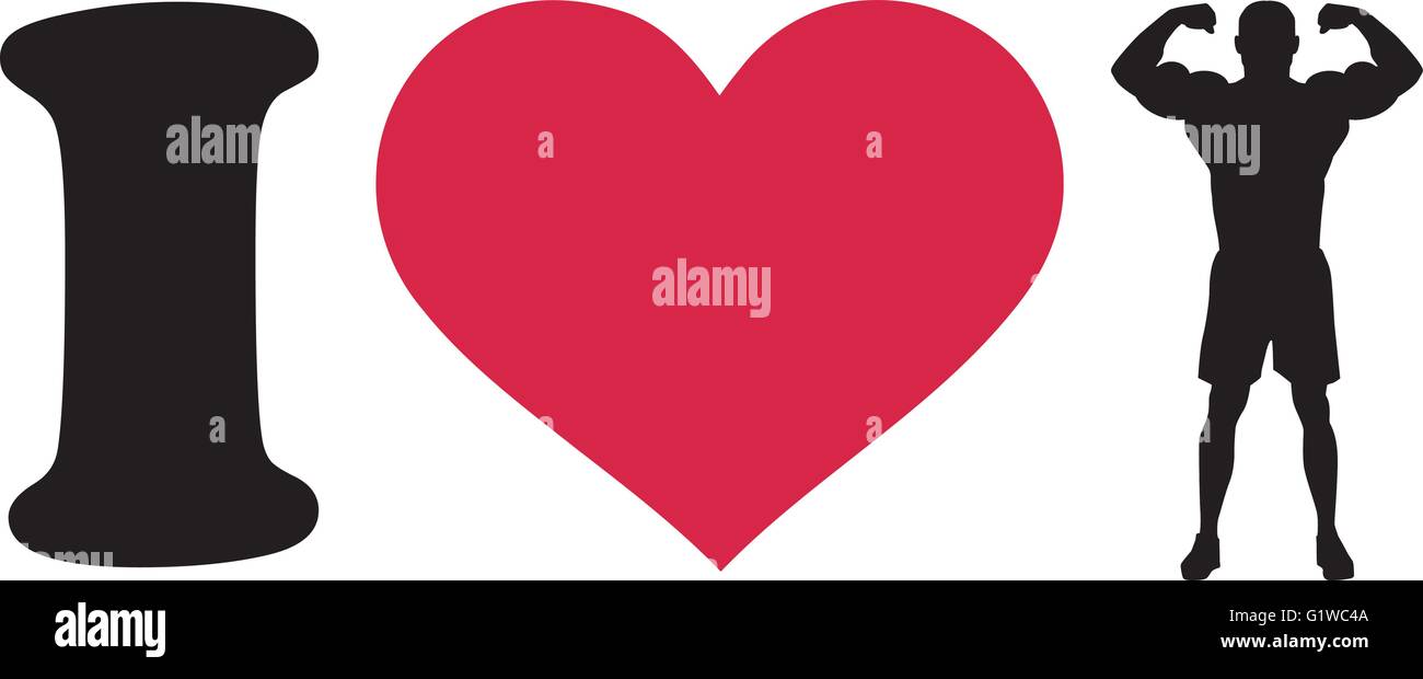 I Love Muscles Stock Vector Image & Art - Alamy