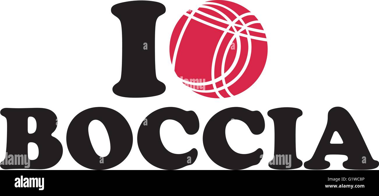 I love boccia with ball Stock Vector Image & Art - Alamy