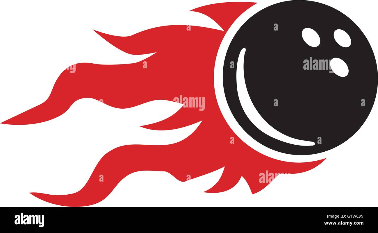 Bowling pins on fire illustration hi-res stock photography and images ...