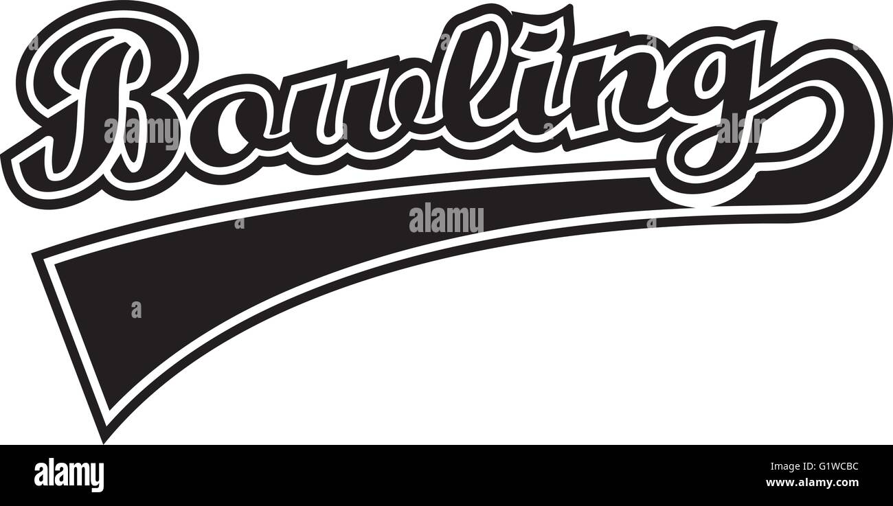 Bowling Word Retro Stock Vector Image & Art - Alamy