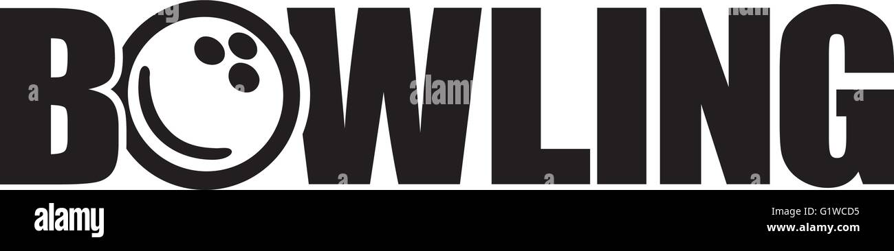 Bowling Word with Ball Stock Vector Image & Art - Alamy