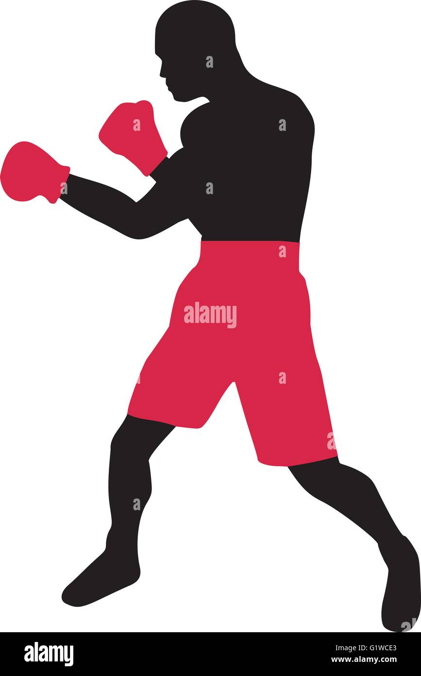 Boxer Boxing Silhouette Stock Vector Image & Art - Alamy