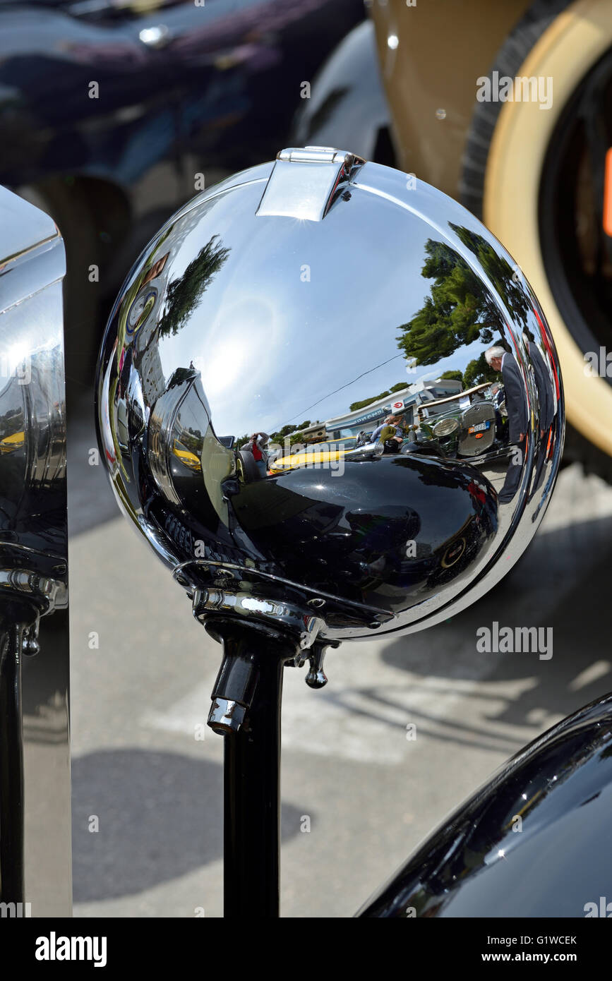 Reflections on a headlight of a 1929 Chevrolet International 2AC Stock ...