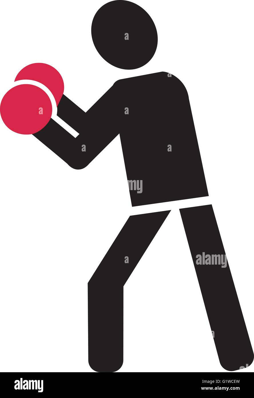 Boxing pictogram hi-res stock photography and images - Alamy
