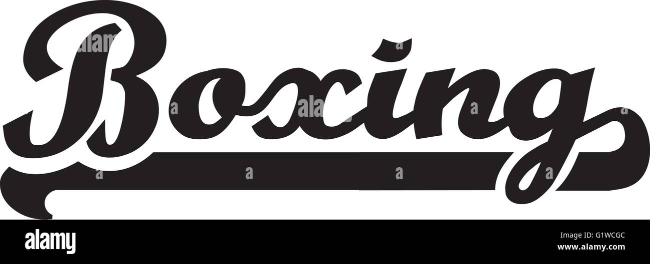 Boxing Word Retro Stock Vector Image & Art - Alamy