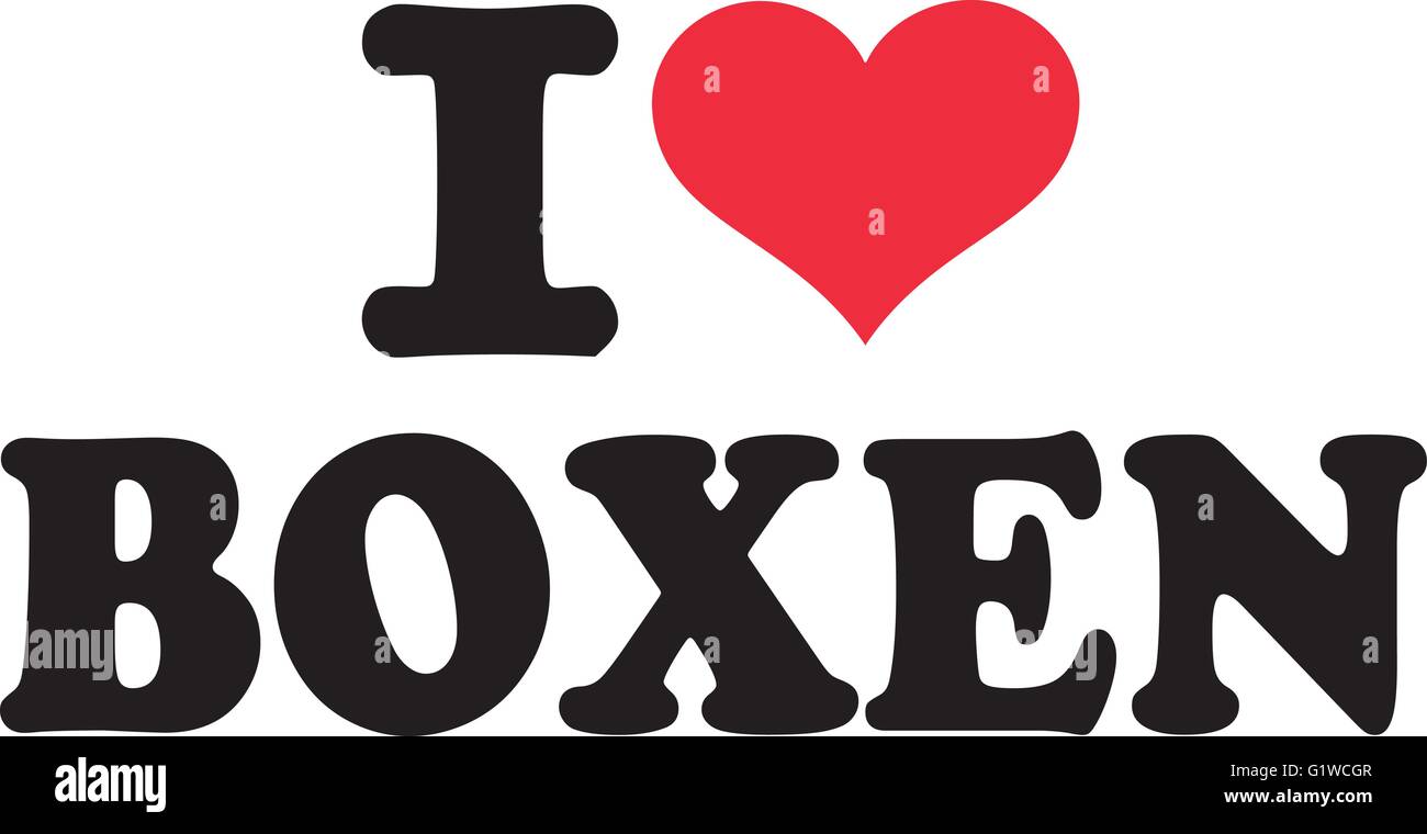 I love Boxing German Stock Vector Image & Art - Alamy