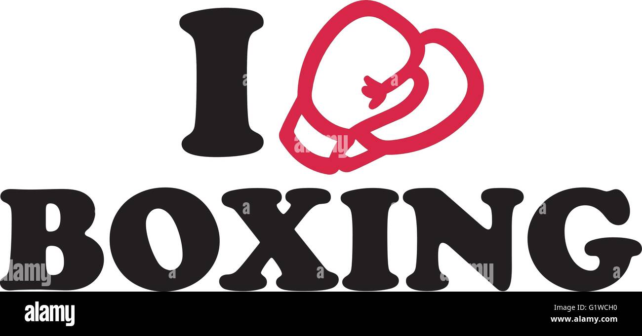 I Heart Boxing Stock Vector Image & Art - Alamy