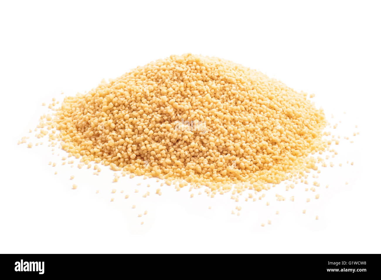 raw couscous closeup isolated white Stock Photo - Alamy