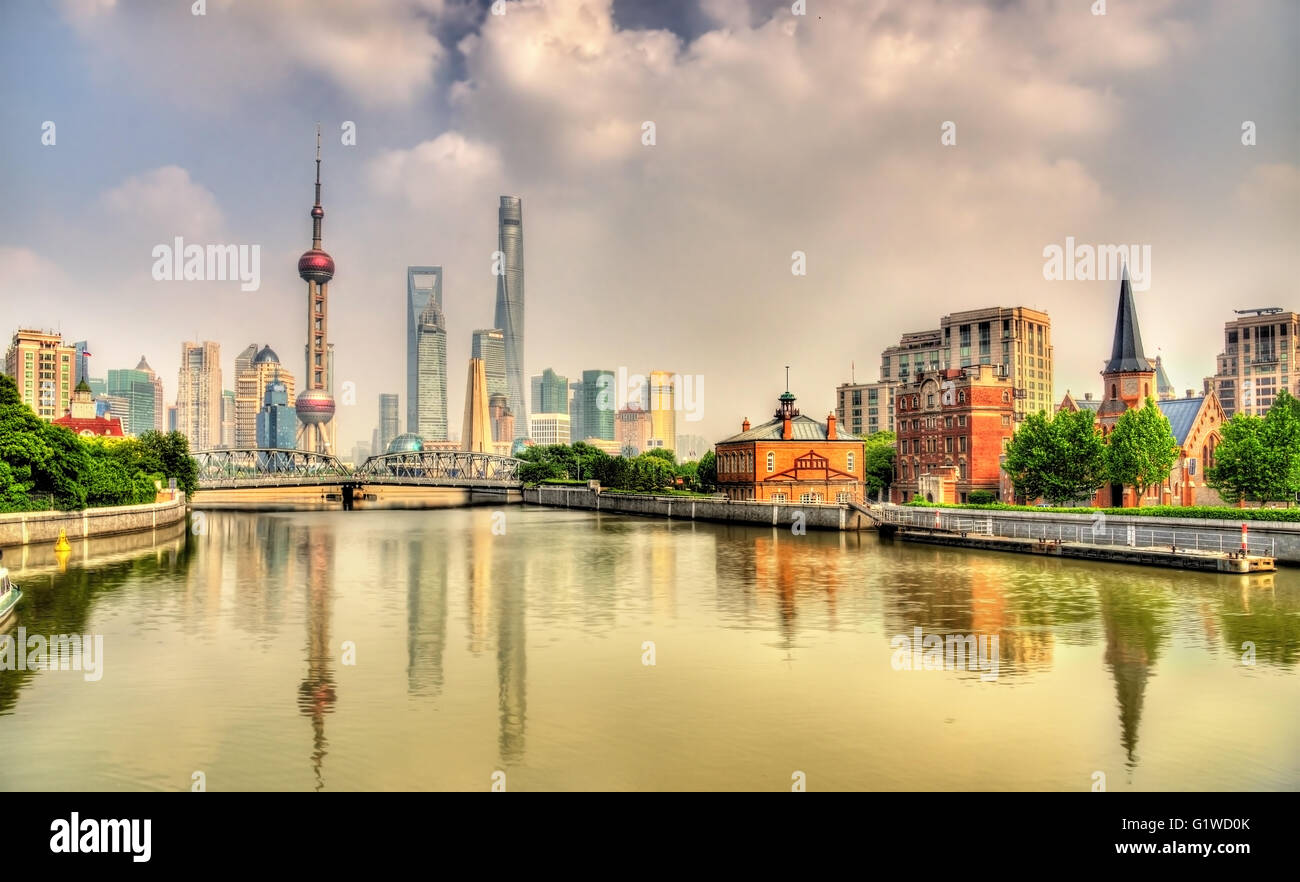 Shanghai skyline with modern urban skyscrapers, China Stock Photo - Alamy