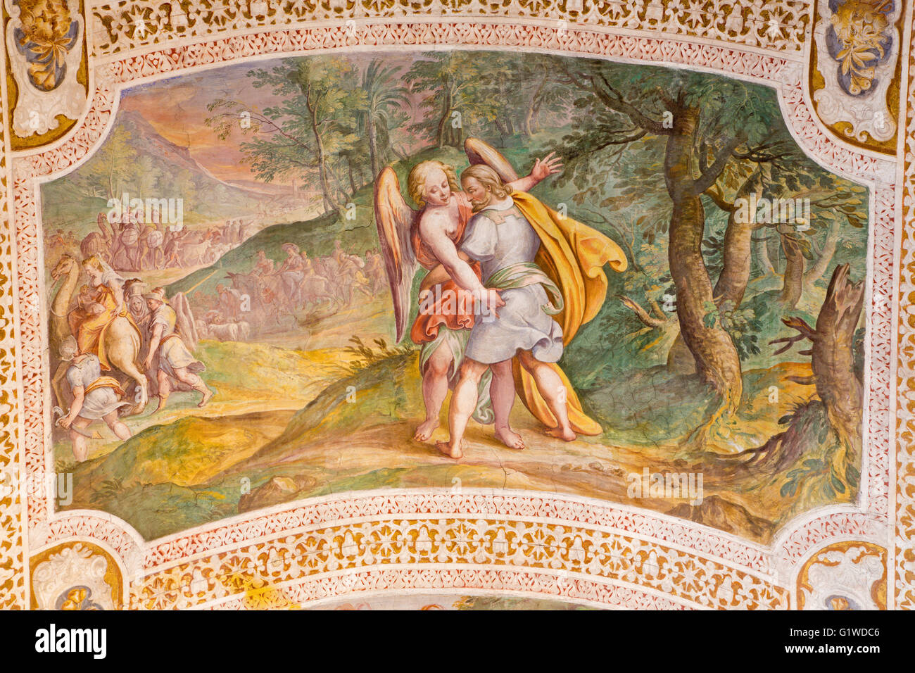 ROME, ITALY - MARCH 11, 2016: The Jacob Wrestles with an Angel by ...