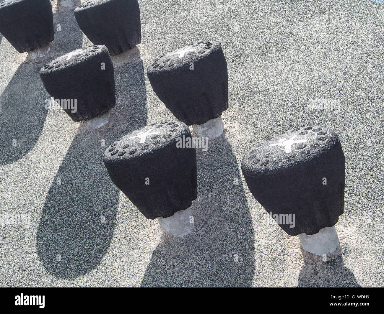 playful stepping posts in a play area Stock Photo - Alamy