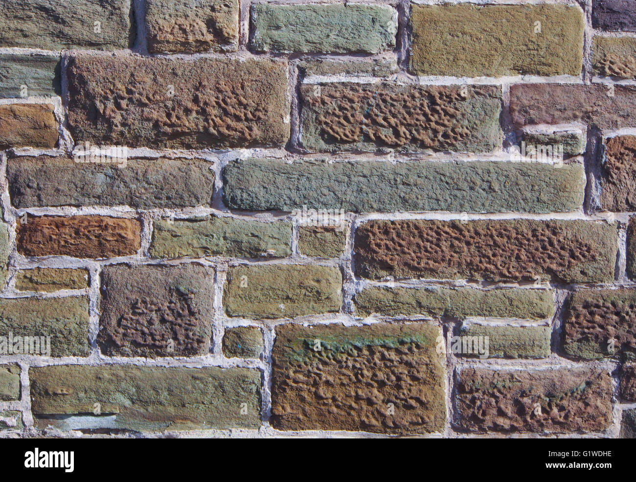 colorful brick wall Stock Photo - Alamy