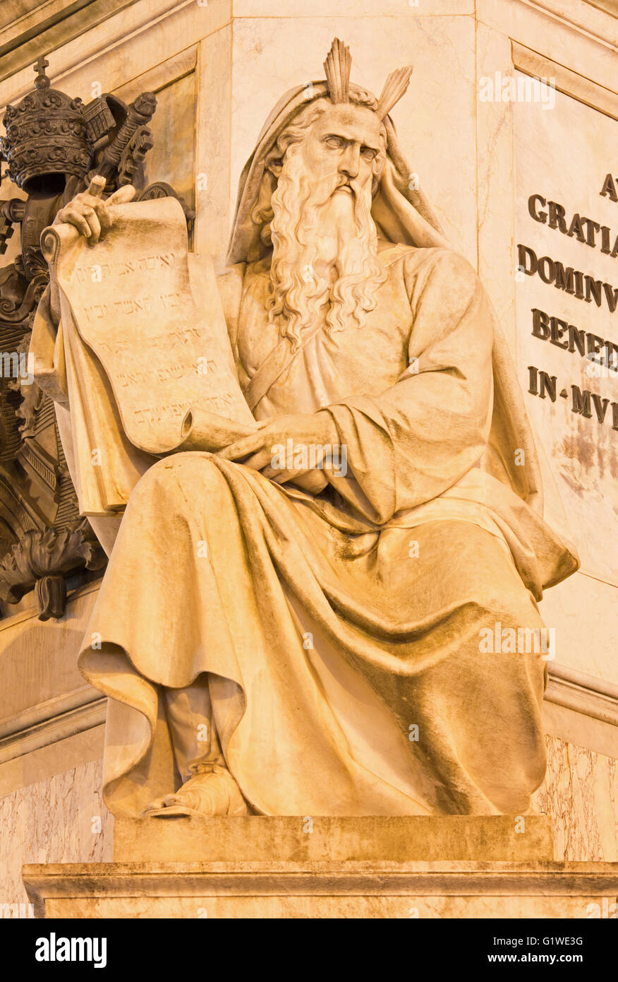 Rome, The Moses statue on the Column of the Immaculate Conception by ...