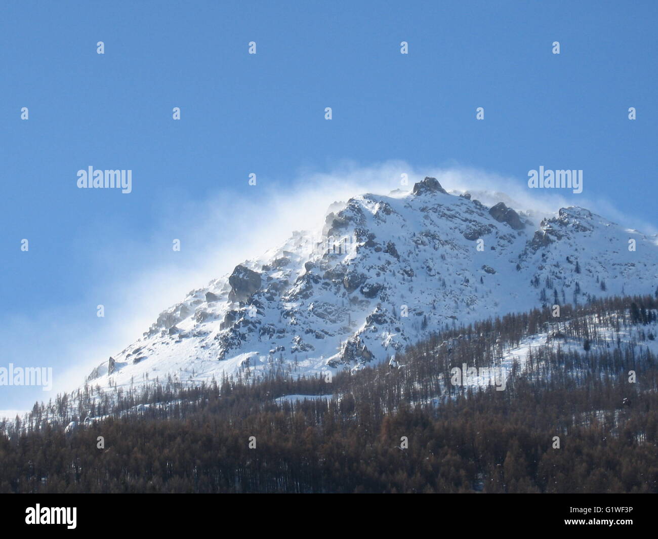 Snow blown off mountain hi-res stock photography and images - Alamy