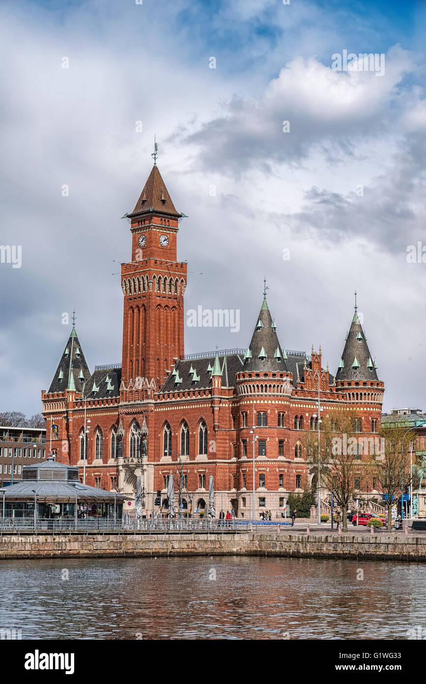 A view of the impressive town hall in Helsingborg Stock Photo - Alamy