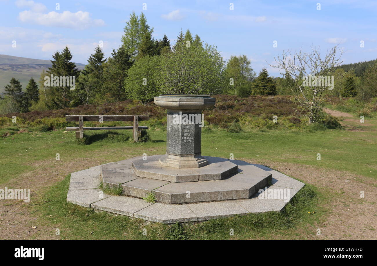 Memorial to Robert Rule on summit of Knock of Crieff Scotland May 2016 ...