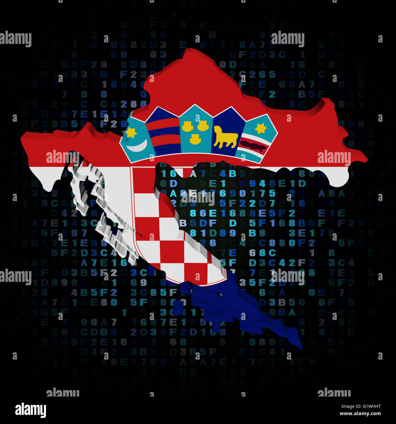 Croatia map hi-res stock photography and images - Alamy