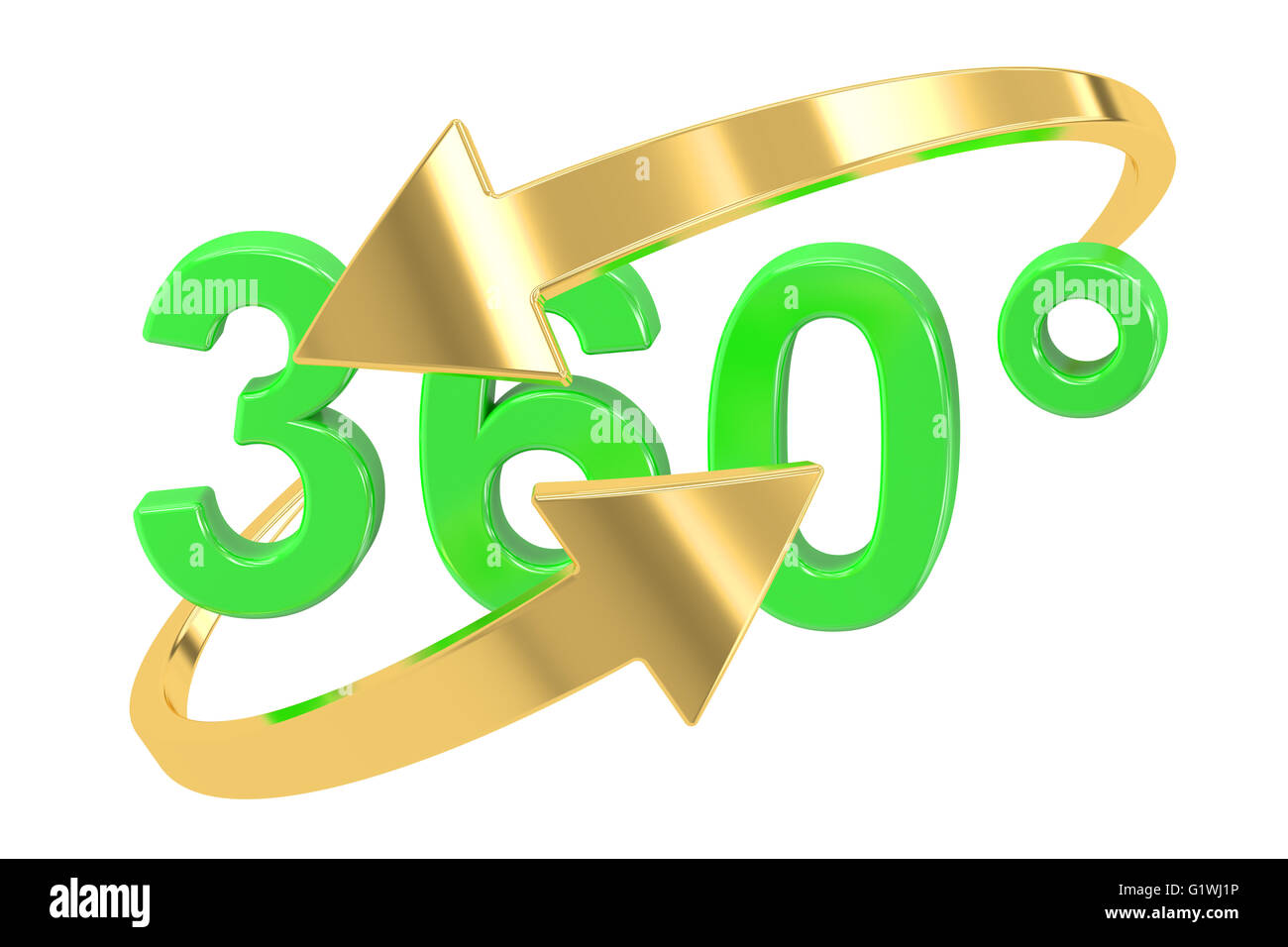 Virtual Tour, 360 degrees concept. 3D rendering isolated on white ...