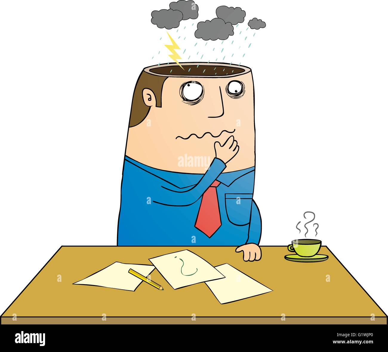 Brain failure Stock Vector Images - Alamy