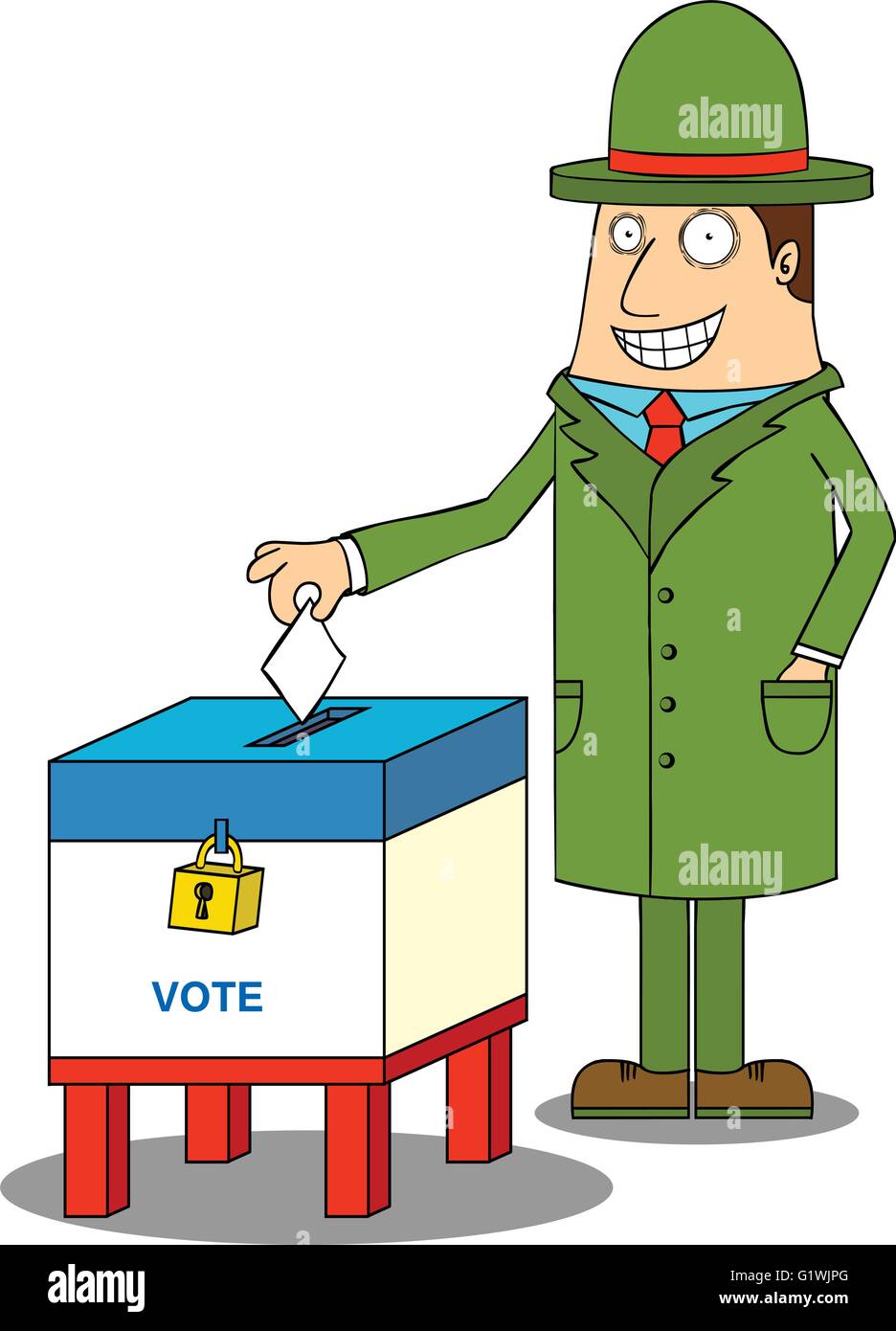man with hat voting Stock Vector Image & Art - Alamy