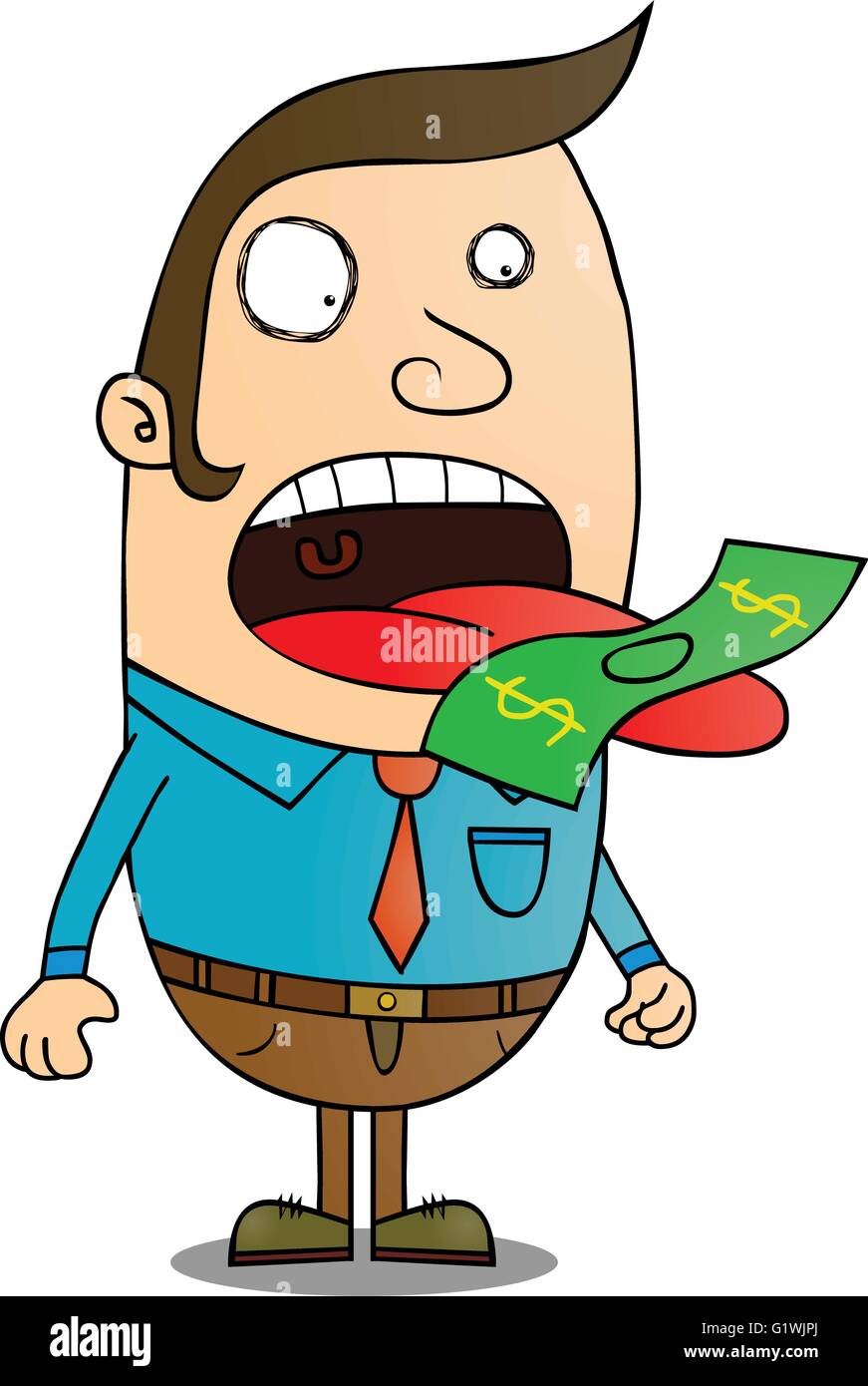Cartoon illustration hungry men eating hi-res stock photography and ...