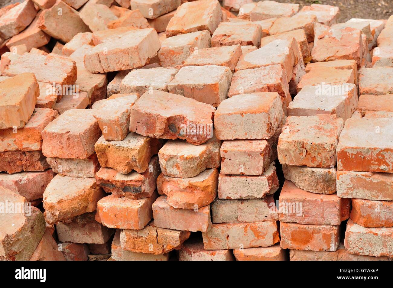 Construction material warehouse stack bricks hi-res stock photography ...