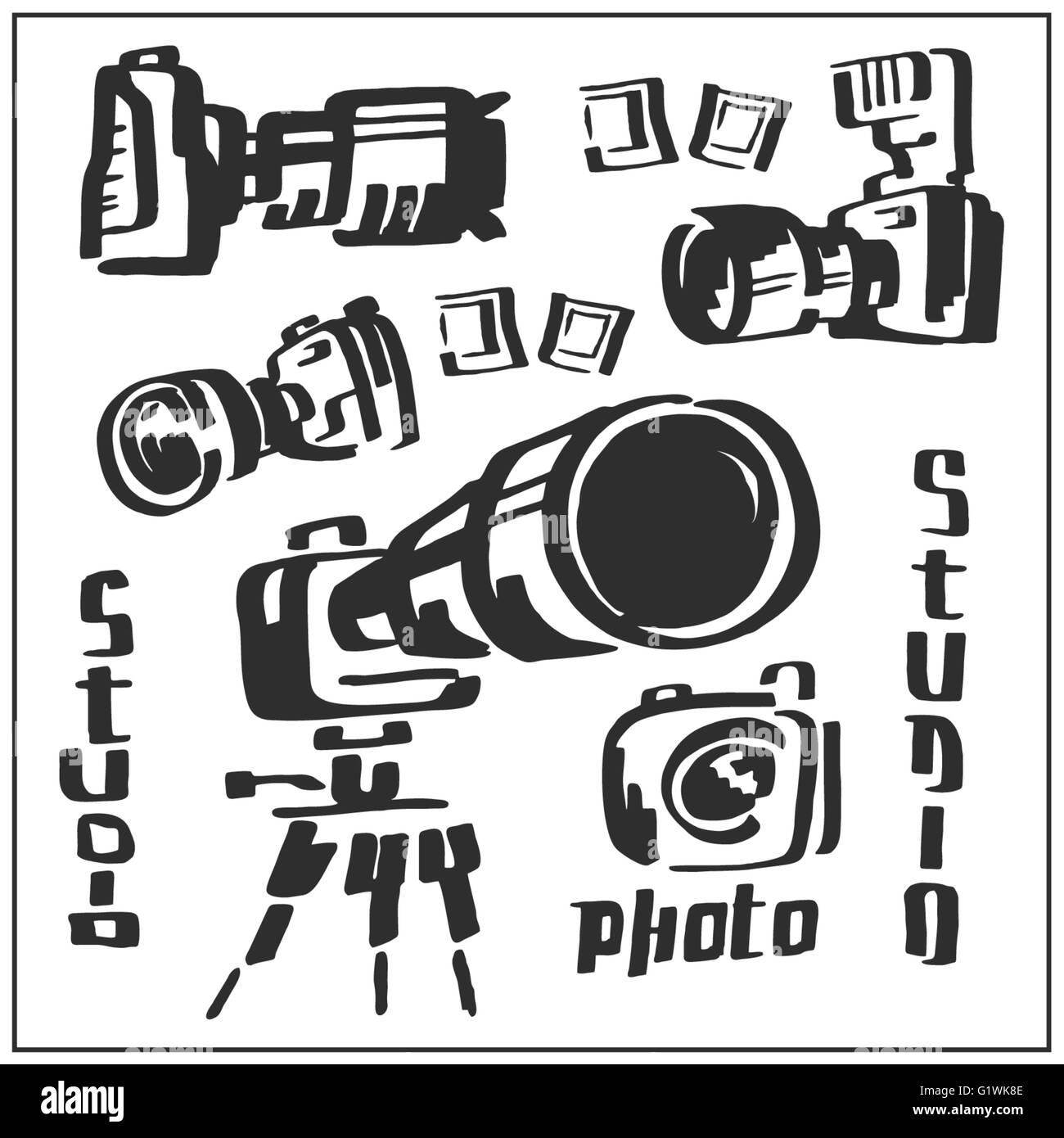 Classic digital cameras Stock Vector Images - Alamy