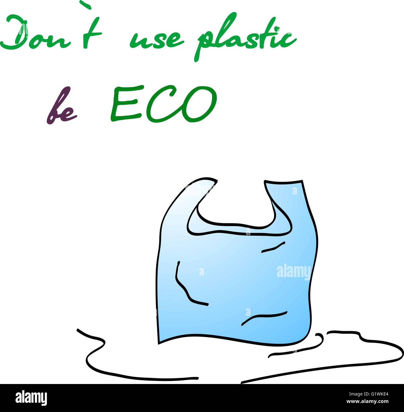Dont use plastic bag Stock Vector Images - Alamy