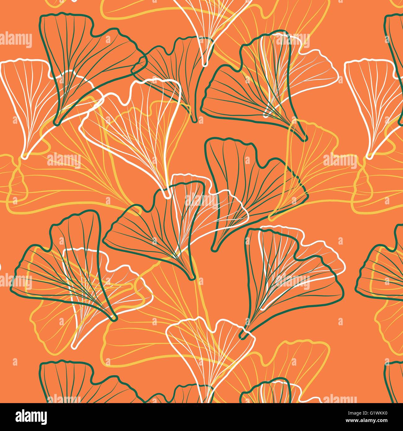 Ginkgo biloba pattern Stock Vector Image & Art - Alamy