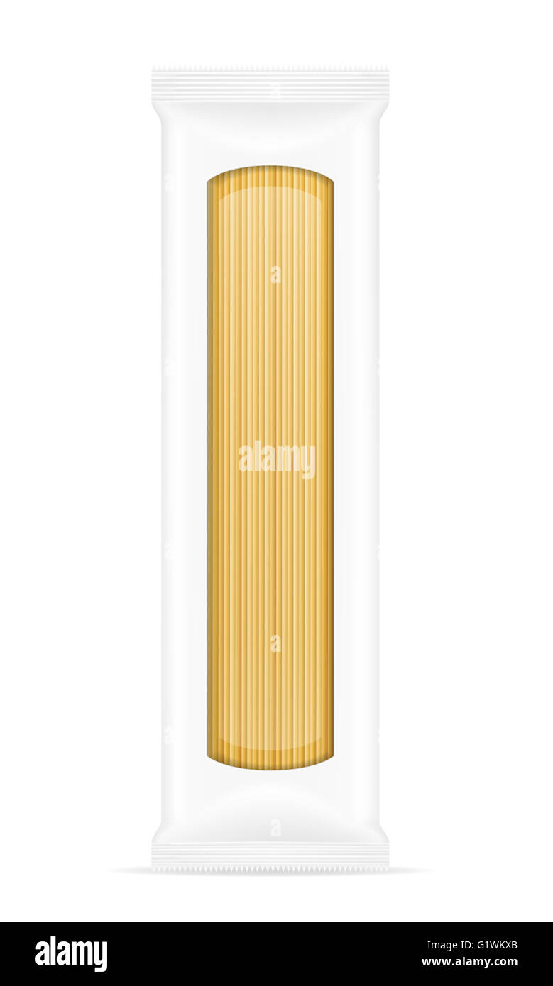 pasta in packaging illustration isolated on white background Stock ...