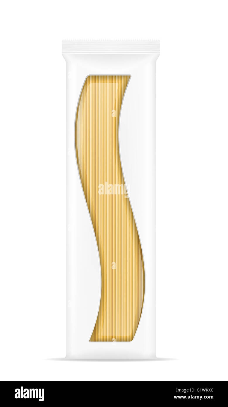 pasta in packaging illustration isolated on white background Stock ...