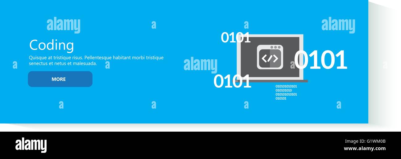 Flat Design Concept For Coding Web Development Banner Programmer Or Coder Workflow For Website