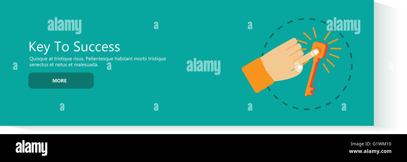 keys for successful business banner abstract vector isolated ...
