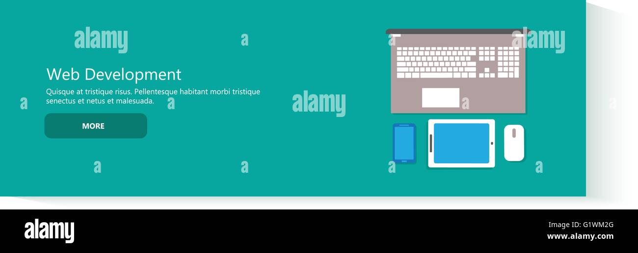 Flat designed banners for web development Vector Stock Vector Image ...