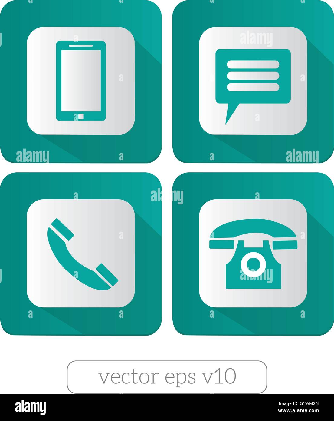 Website and Internet contact icons and symbols Stock Vector Image & Art ...