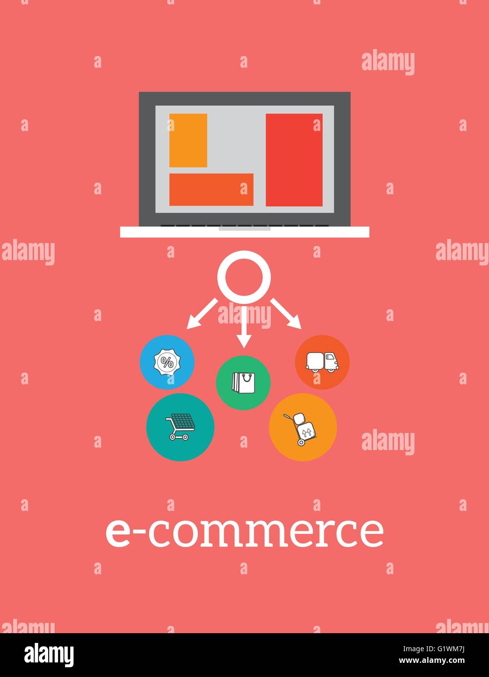 infographics background E-commerce. Business concept. Set icons Stock ...