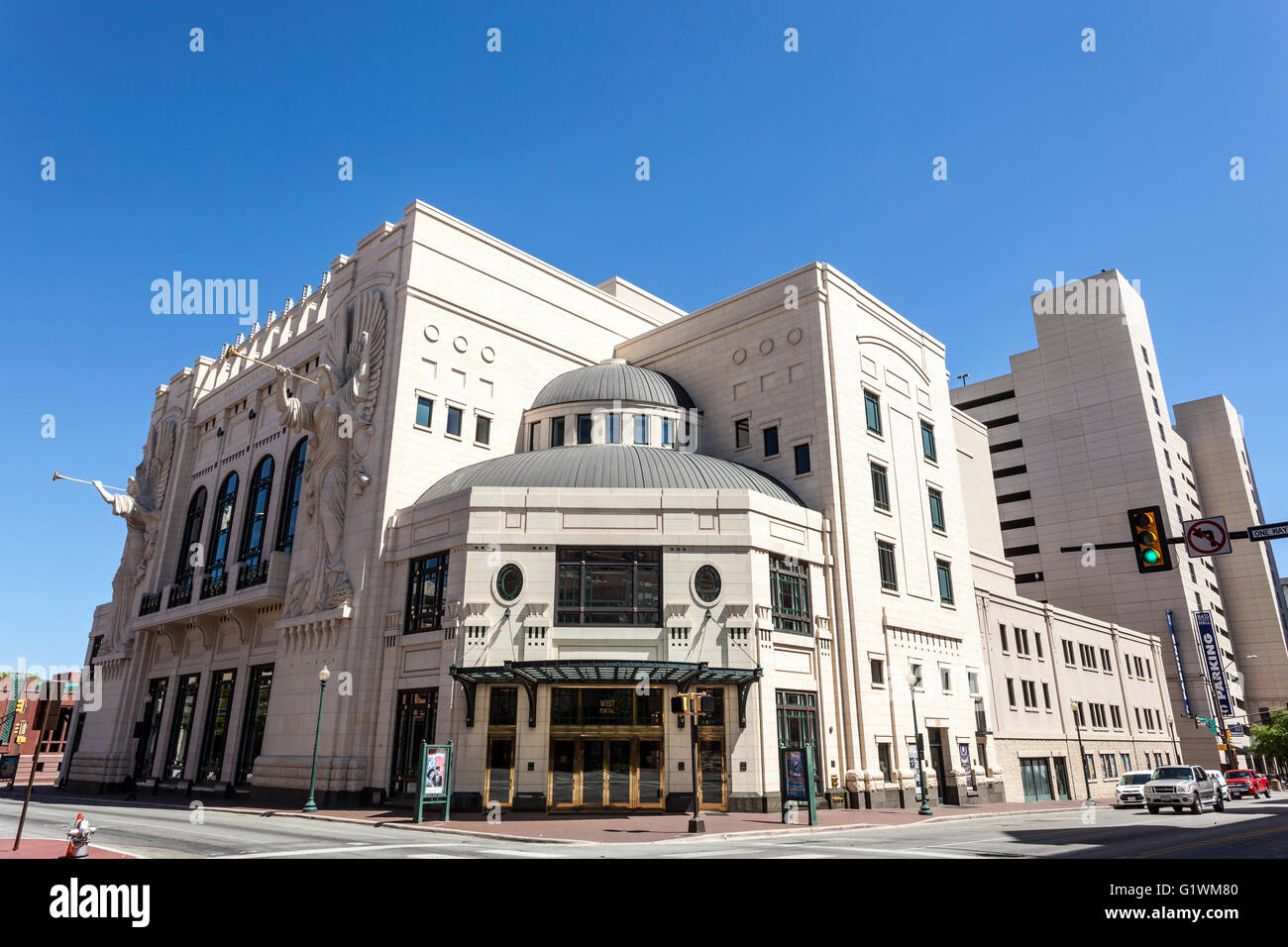 The Bass Performance Hall building downtown in Fort Worth. Texas, USA ...
