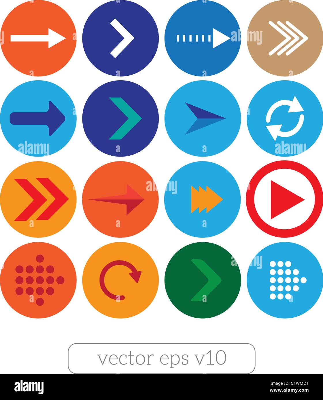 arrows vector objects icons set Stock Vector Image & Art - Alamy