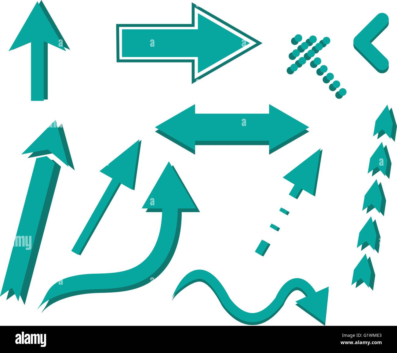 arrows vector objects icons set Stock Vector Image & Art - Alamy