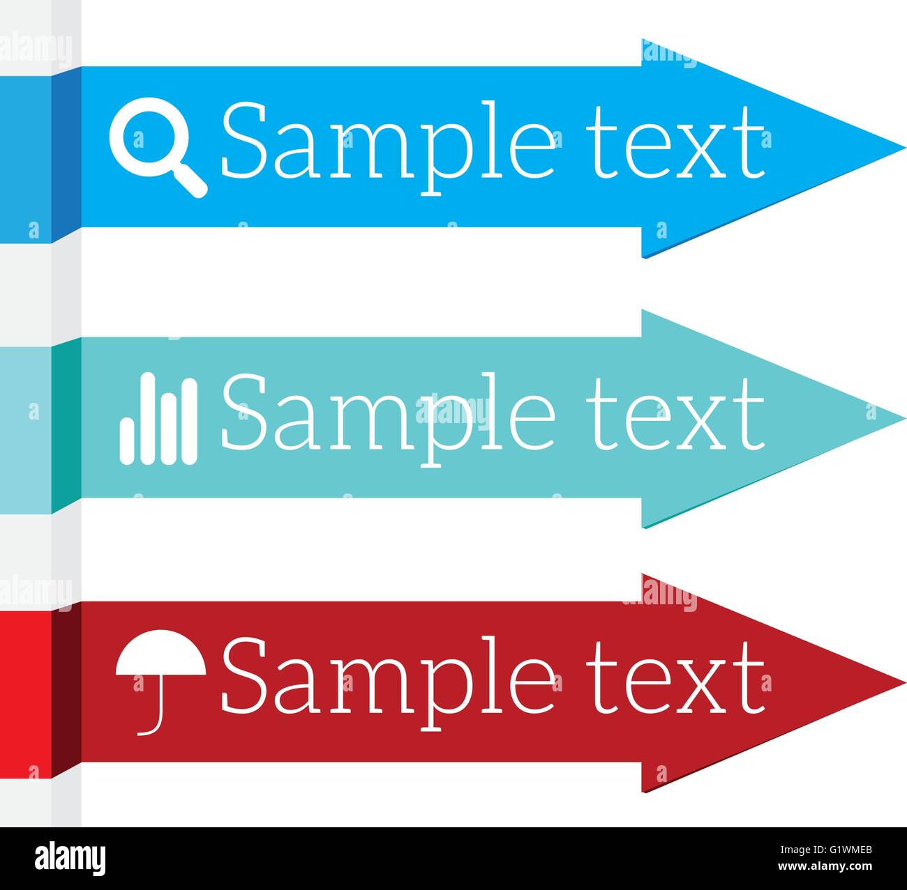 arrows vector objects icons set Stock Vector Image & Art - Alamy