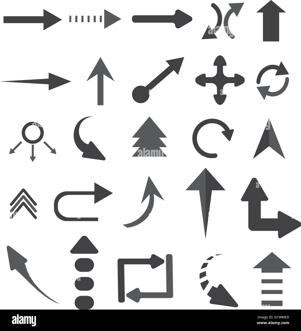 arrows vector objects icons set Stock Vector Image & Art - Alamy