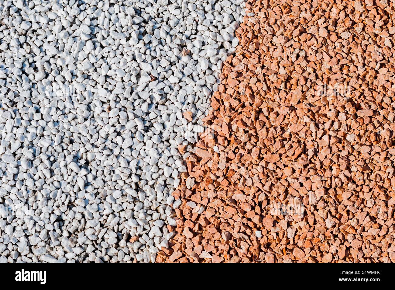 Background of small brown and white rocks Stock Photo - Alamy