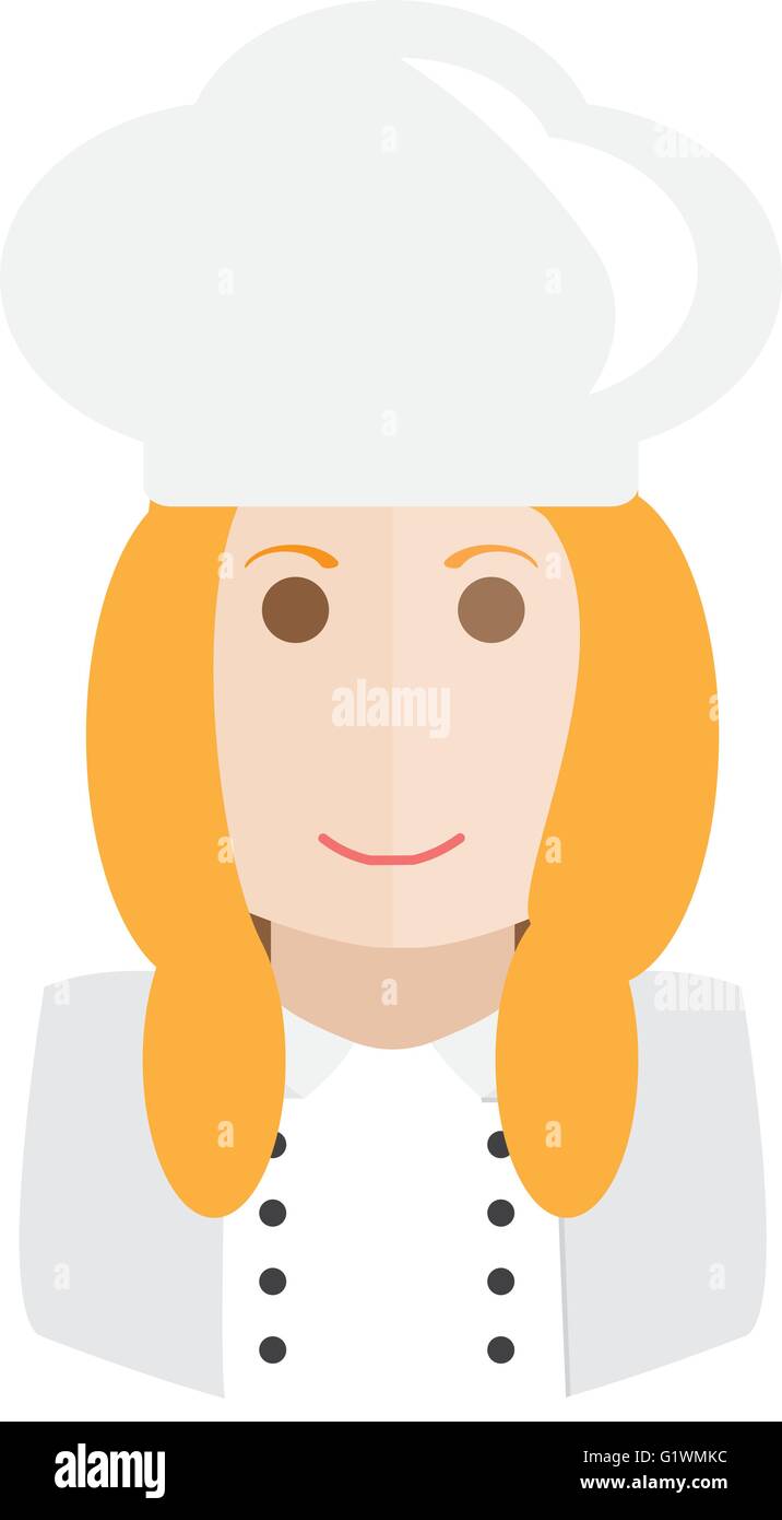 Cook vector avatar. Vector illustration of a kitchener Stock Vector ...