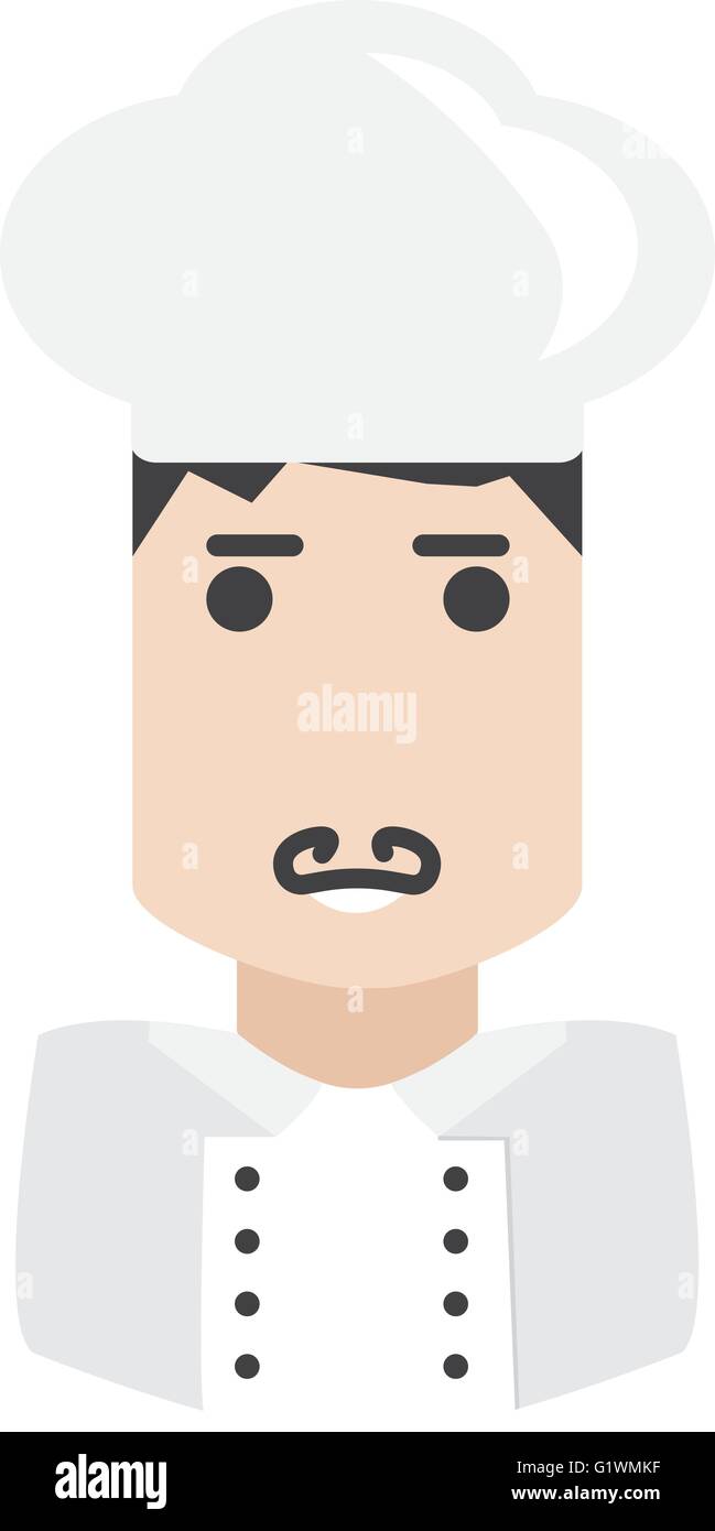 Cook vector avatar. Vector illustration of a kitchener Stock Vector ...