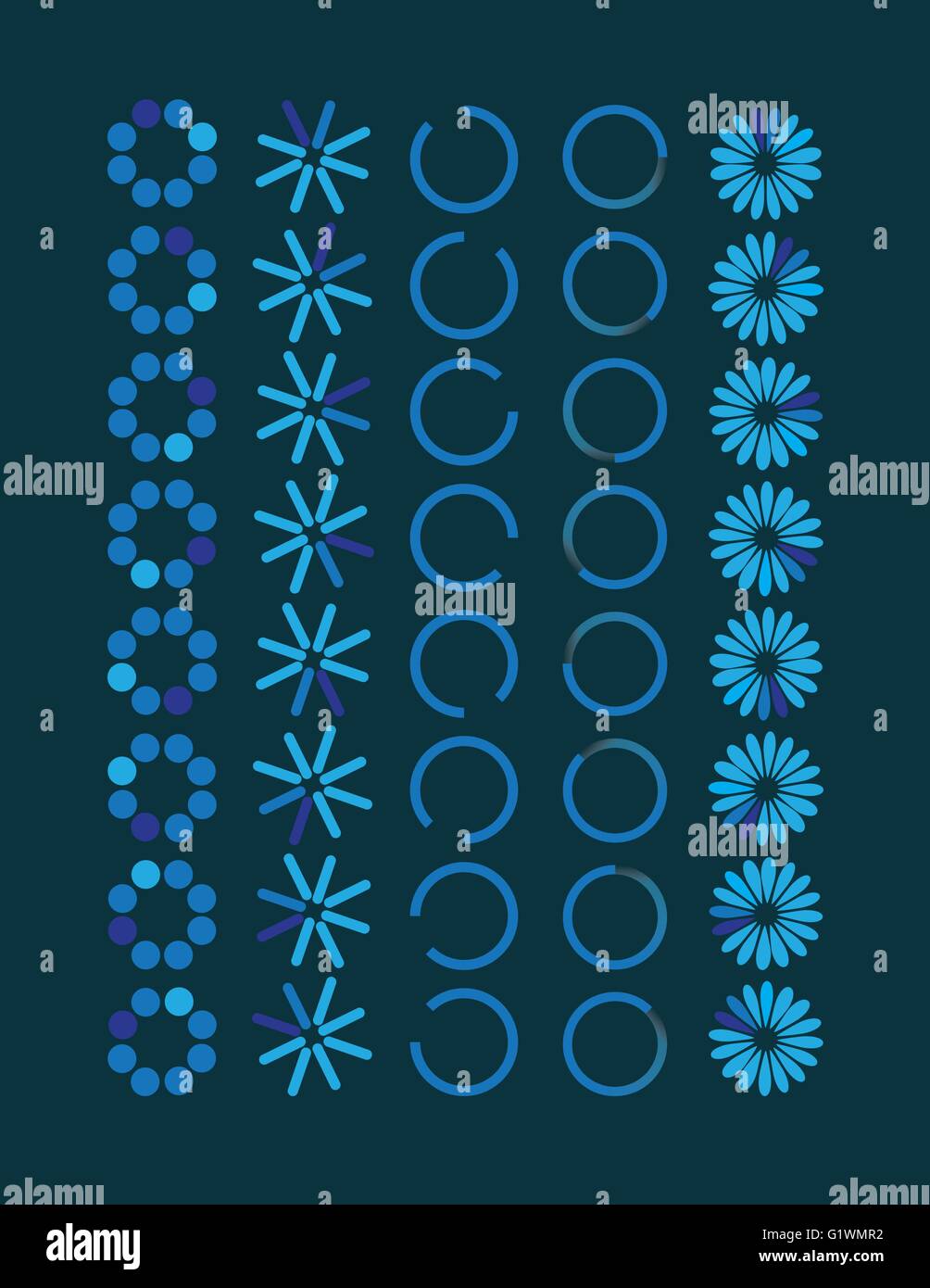 Collection of modern vector preloaders. Loading bar set Stock Vector ...